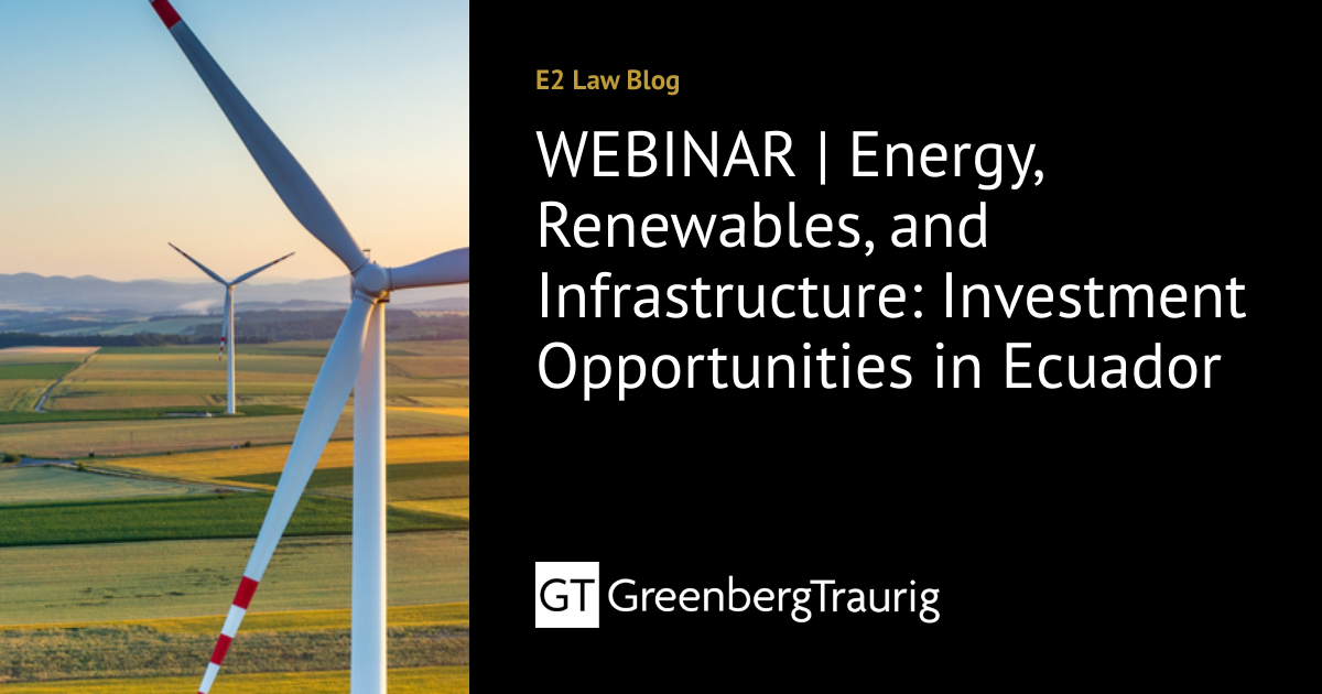 WEBINAR | Energy, Renewables, and Infrastructure: Investment ...