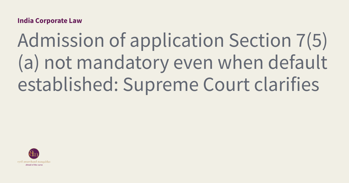 Admission of application Section 7(5)(a) not mandatory even when ...