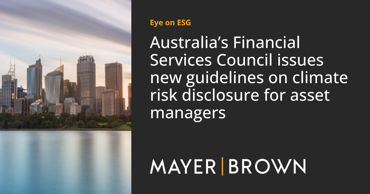 Australia’s Financial Services Council issues new guidelines on climate ...