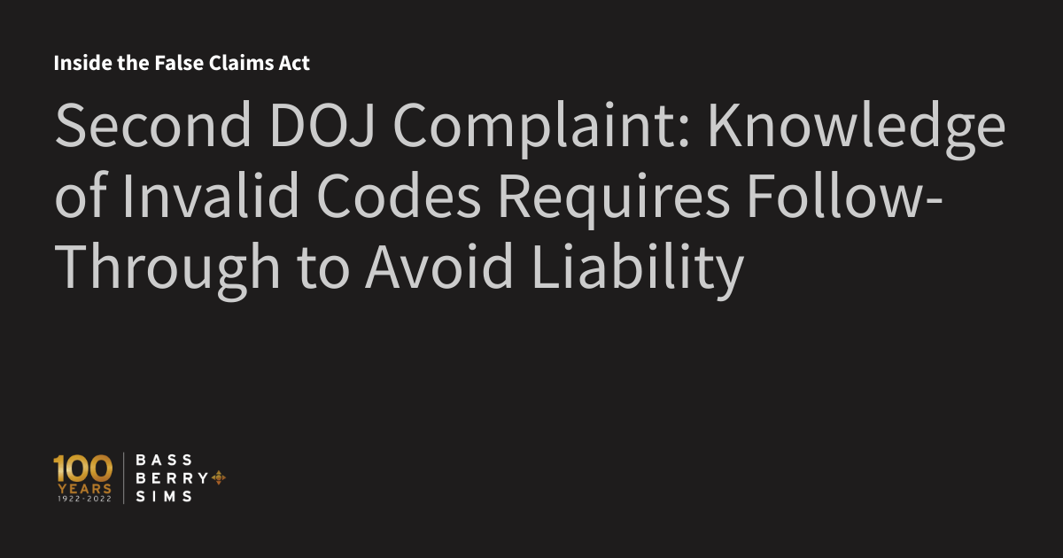 Knowledge of Invalid Codes Requires Follow-Through