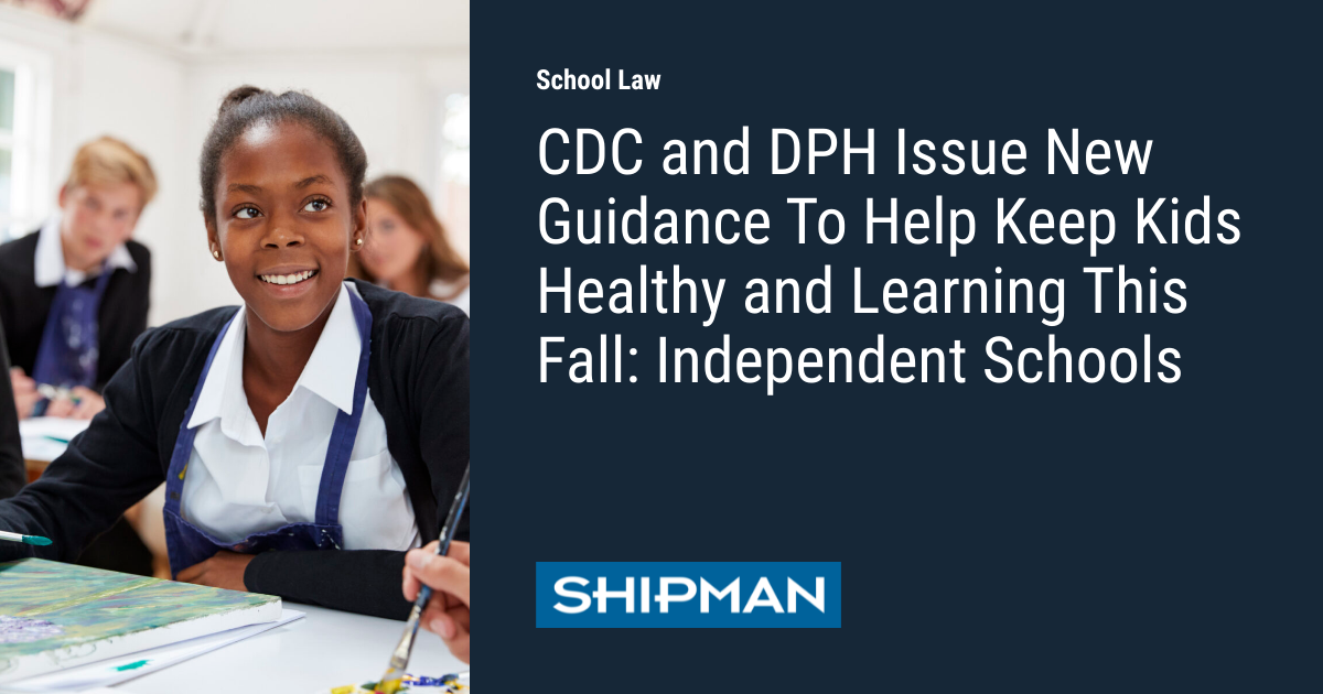CDC and DPH Issue New Guidance To Help Keep Kids Healthy and Learning ...