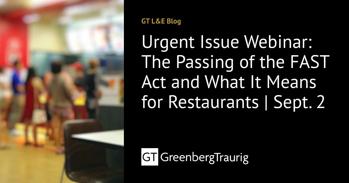 Urgent Issue Webinar: The Passing of the FAST Act and What It Means for ...