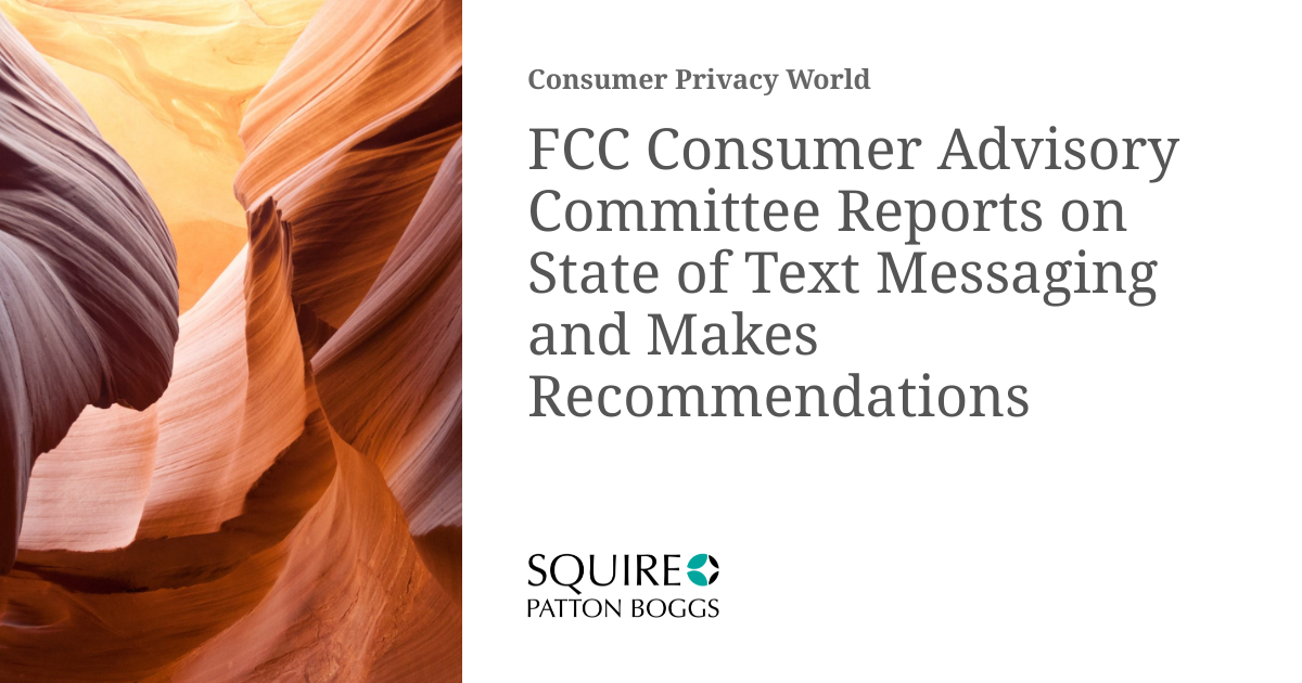 FCC Consumer Advisory Committee Reports on State of Text Messaging and ...