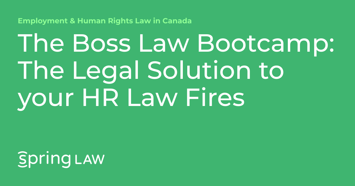 HR Law Legal Solution - The Boss Law Bootcamp