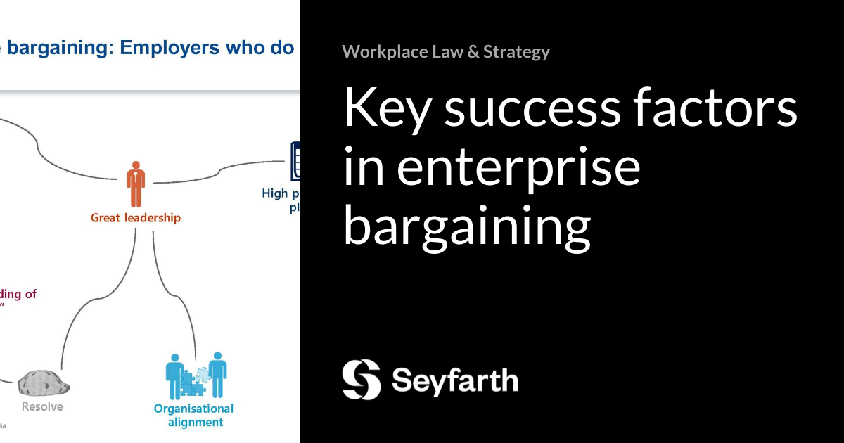 Key success factors in enterprise bargaining | Workplace Law & Strategy