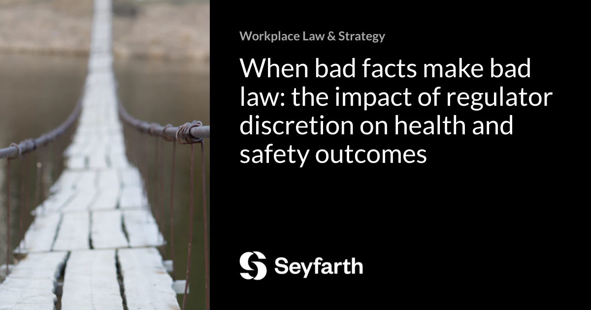 When bad facts make bad law: the impact of regulator discretion on ...
