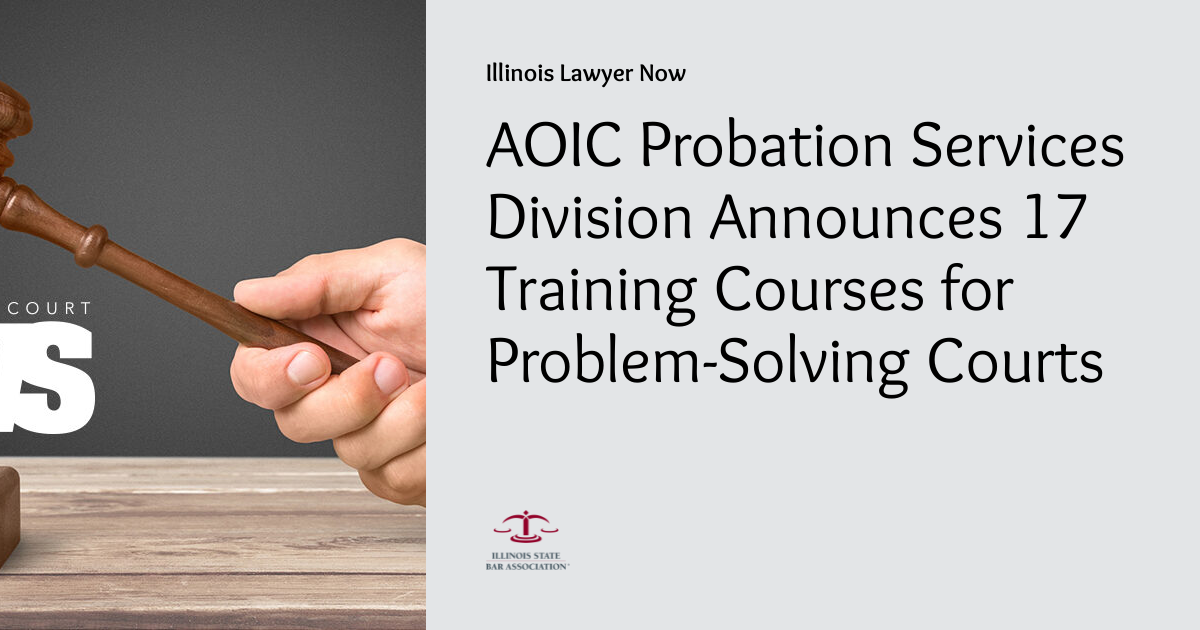 AOIC Probation Services Division Announces 17 Training Courses for ...