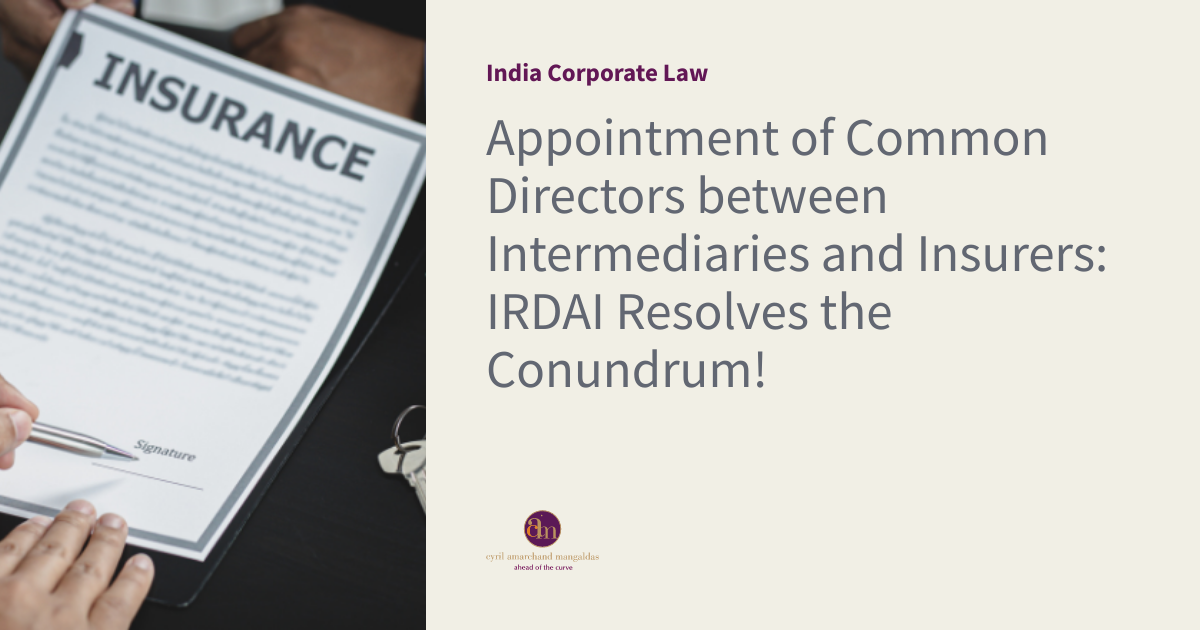 Appointment of Common Directors between Intermediaries and Insurers ...
