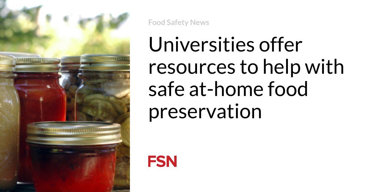 Universities offer resources to help with safe at-home food ...