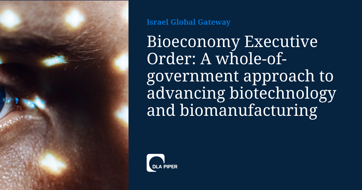 Bioeconomy Executive Order: A whole-of-government approach to advancing ...