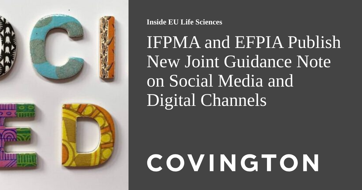 IFPMA and EFPIA Publish New Joint Guidance Note on Social Media and ...