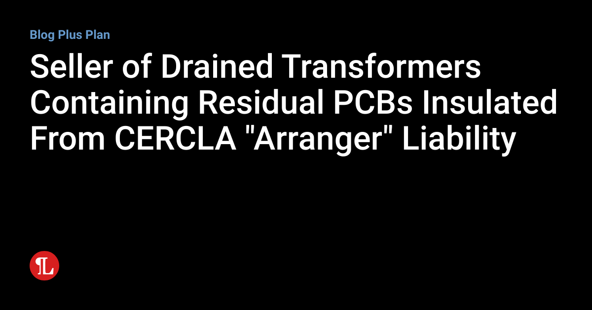 Seller of Drained Transformers Containing Residual PCBs Insulated From ...