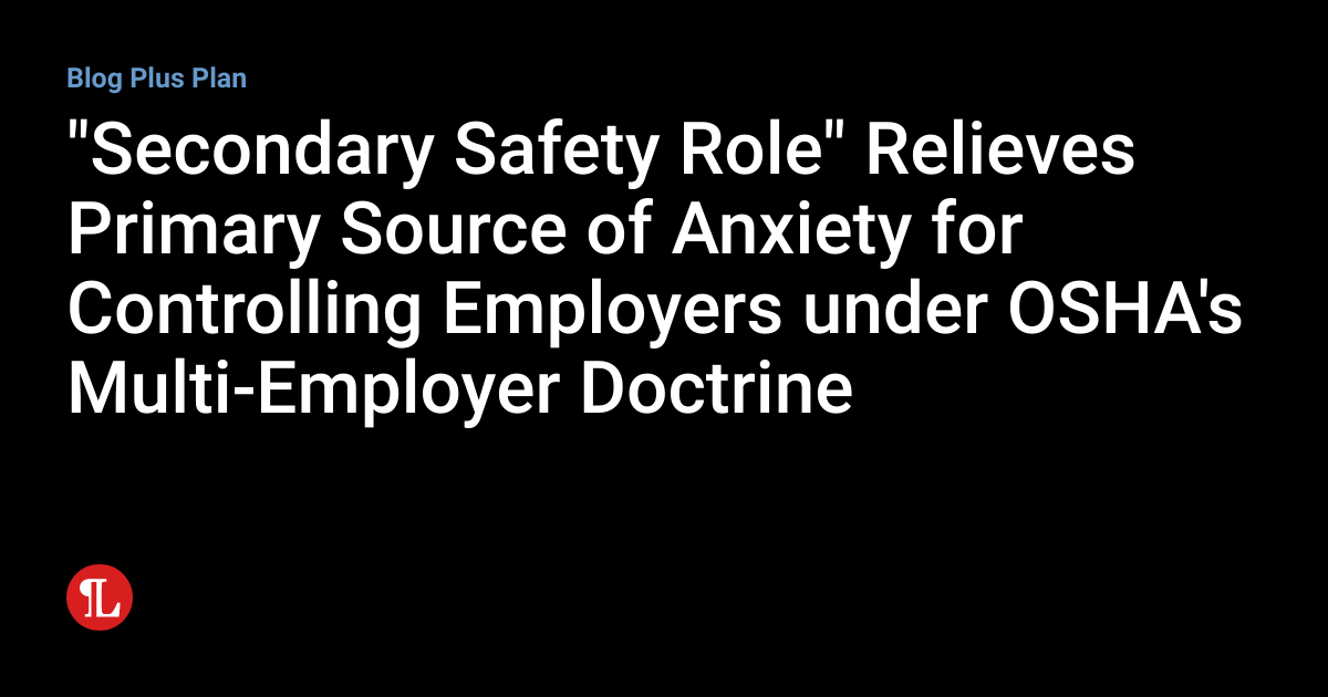 "Secondary Safety Role" Relieves Primary Source of Anxiety for ...