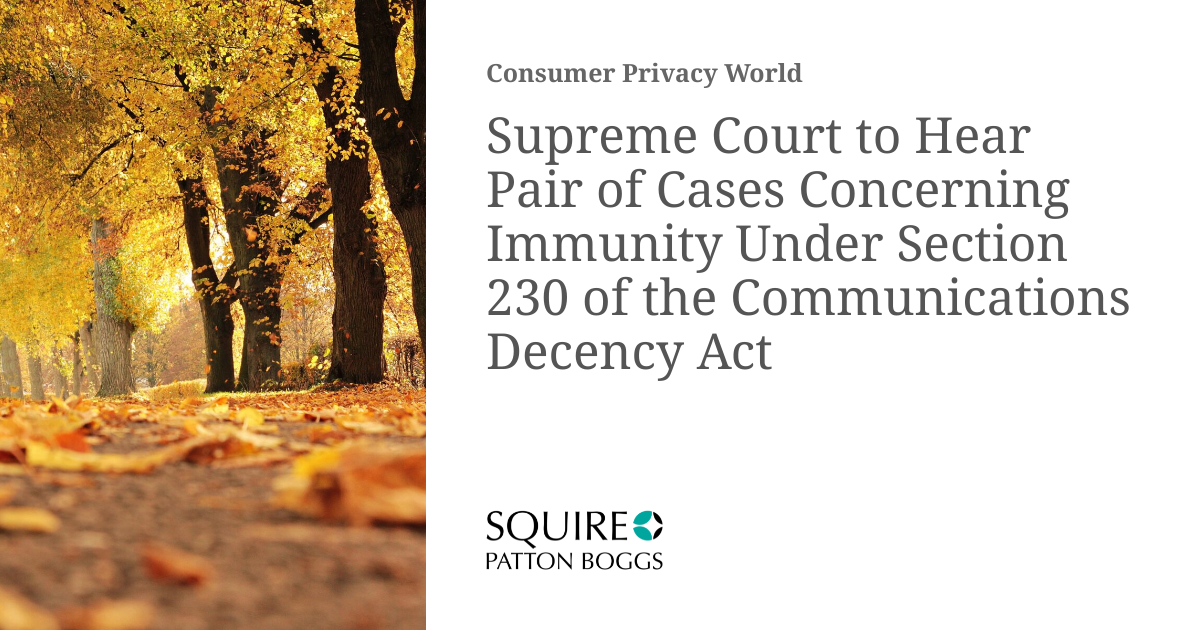 Supreme Court to Hear Pair of Cases Concerning Immunity Under Section ...