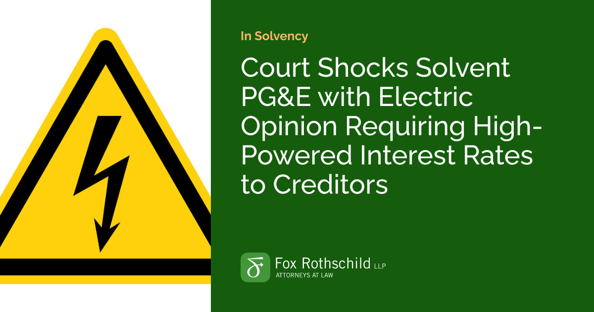 Court Shocks Solvent PG&E with Electric Opinion Requiring High-Powered ...
