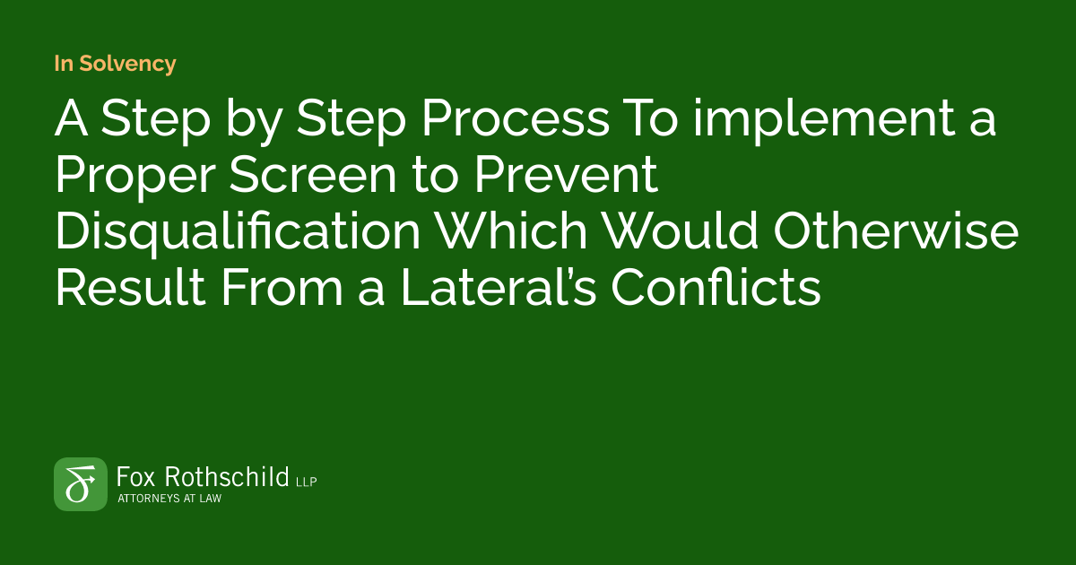 A Step by Step Process To implement a Proper Screen to Prevent ...