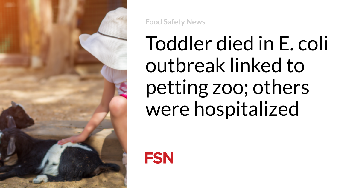 Toddler died in E. coli outbreak linked to petting zoo; others were ...