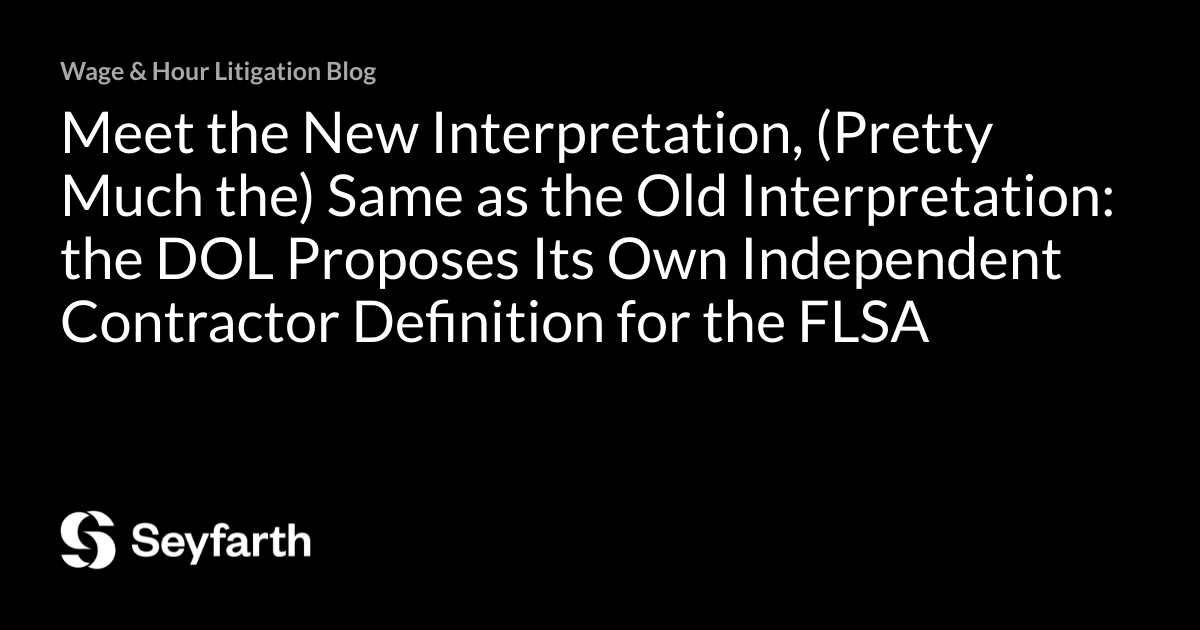 Meet the New Interpretation, (Pretty Much the) Same as the Old ...