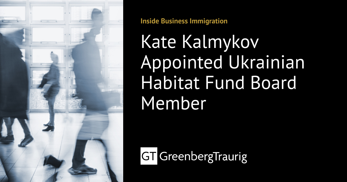 Kate Kalmykov Appointed Ukrainian Habitat Fund Board Member | Inside ...