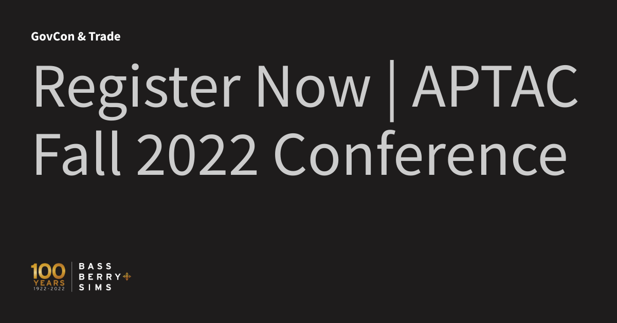 Register Now | APTAC Fall 2022 Conference | GovCon & Trade