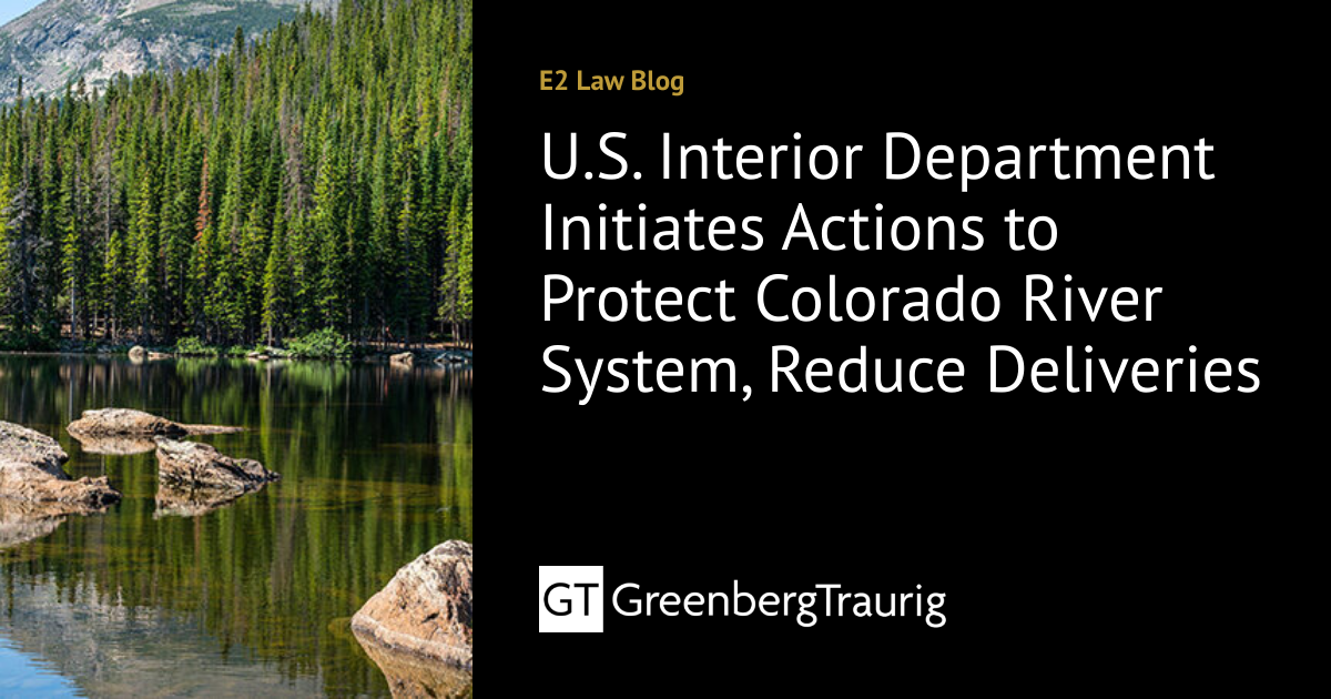 U.S. Interior Department Initiates Actions to Protect Colorado River ...