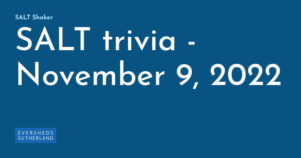 SALT trivia - November 9, 2022 | SALT Shaker