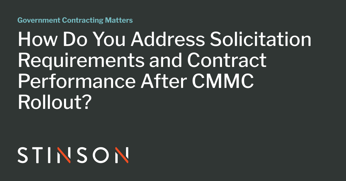 How Do You Address Solicitation Requirements and Contract Performance ...