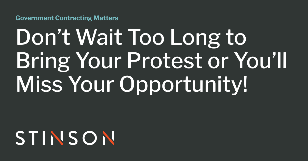 Don’t Wait Too Long to Bring Your Protest or You’ll Miss Your ...
