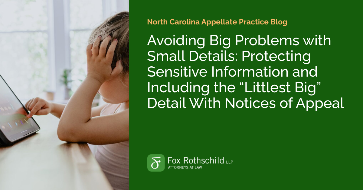 Avoiding Big Problems with Small Details: Protecting Sensitive ...