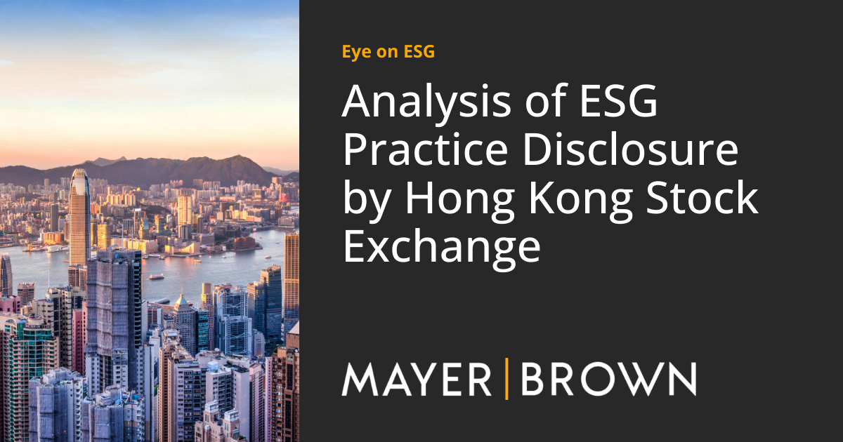 Analysis of ESG Practice Disclosure by Hong Kong Stock Exchange | Eye ...