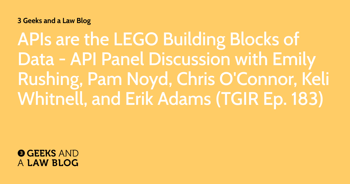 APIs are the LEGO Building Blocks of Data - API Panel Discussion with Emily Rushing, Pam Noyd ...