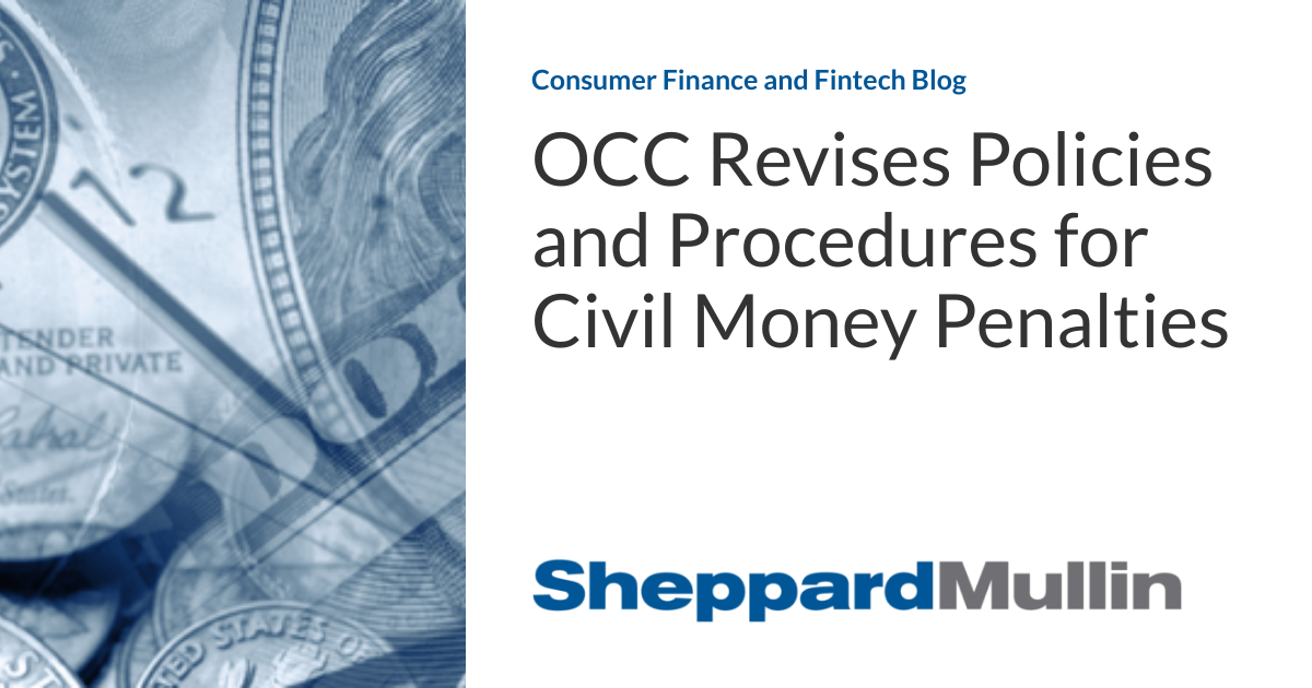 OCC Revises Policies and Procedures for Civil Money Penalties ...