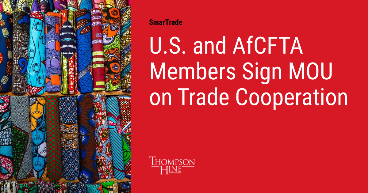 U.S. and AfCFTA Members Sign MOU on Trade Cooperation | SmarTrade