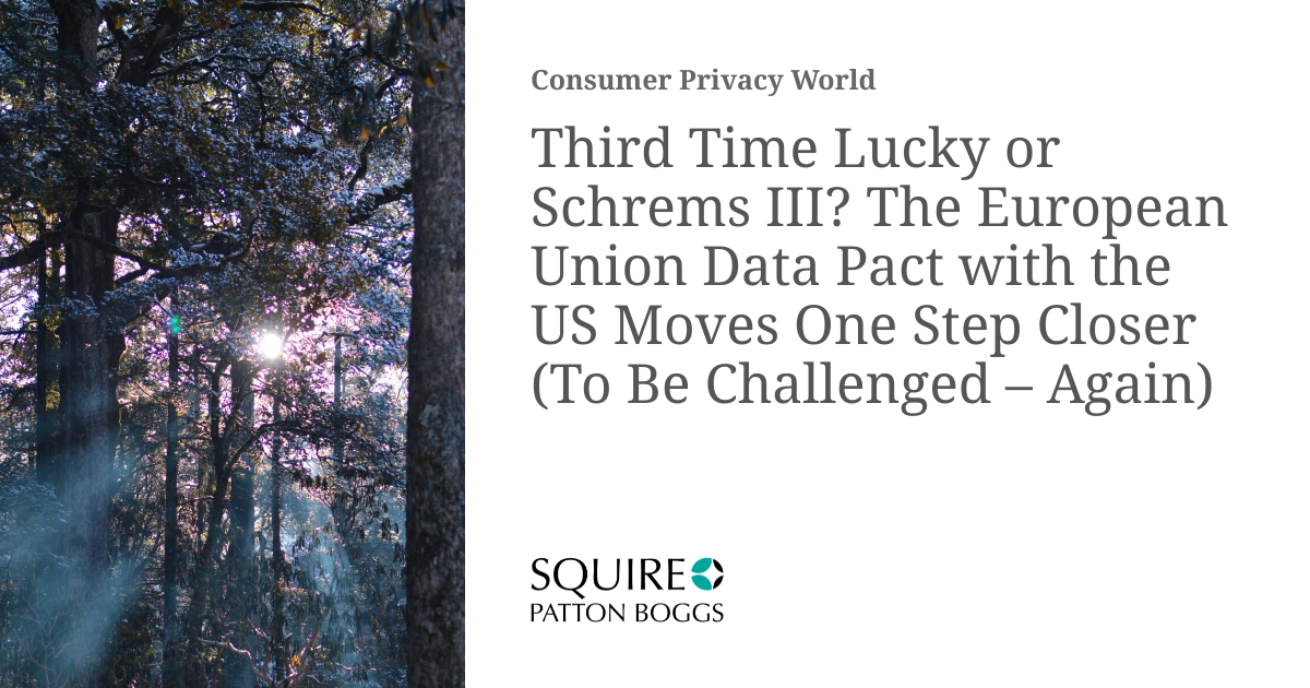 Third Time Lucky or Schrems III? The European Union Data Pact with the ...