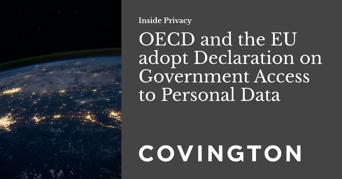OECD and the EU adopt Declaration on Government Access to Personal Data ...