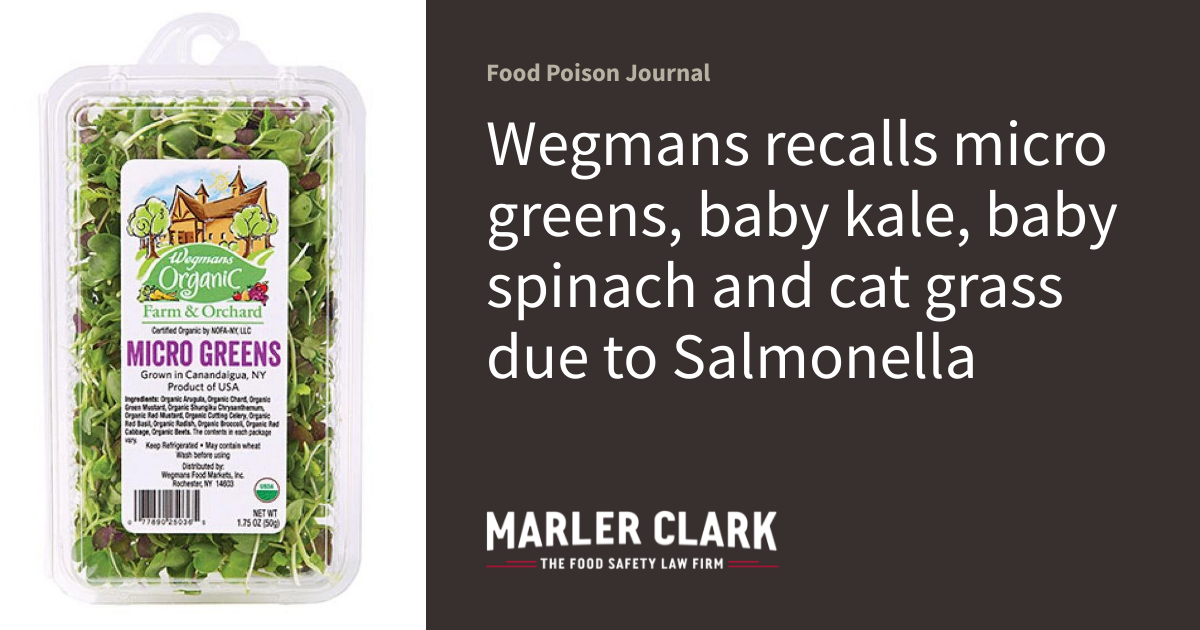 Wegmans recalls micro greens, baby kale, baby spinach and cat grass due ...