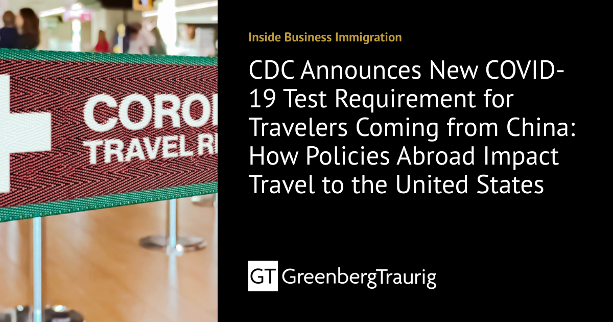 CDC Announces New COVID-19 Test Requirement for Travelers Coming from ...