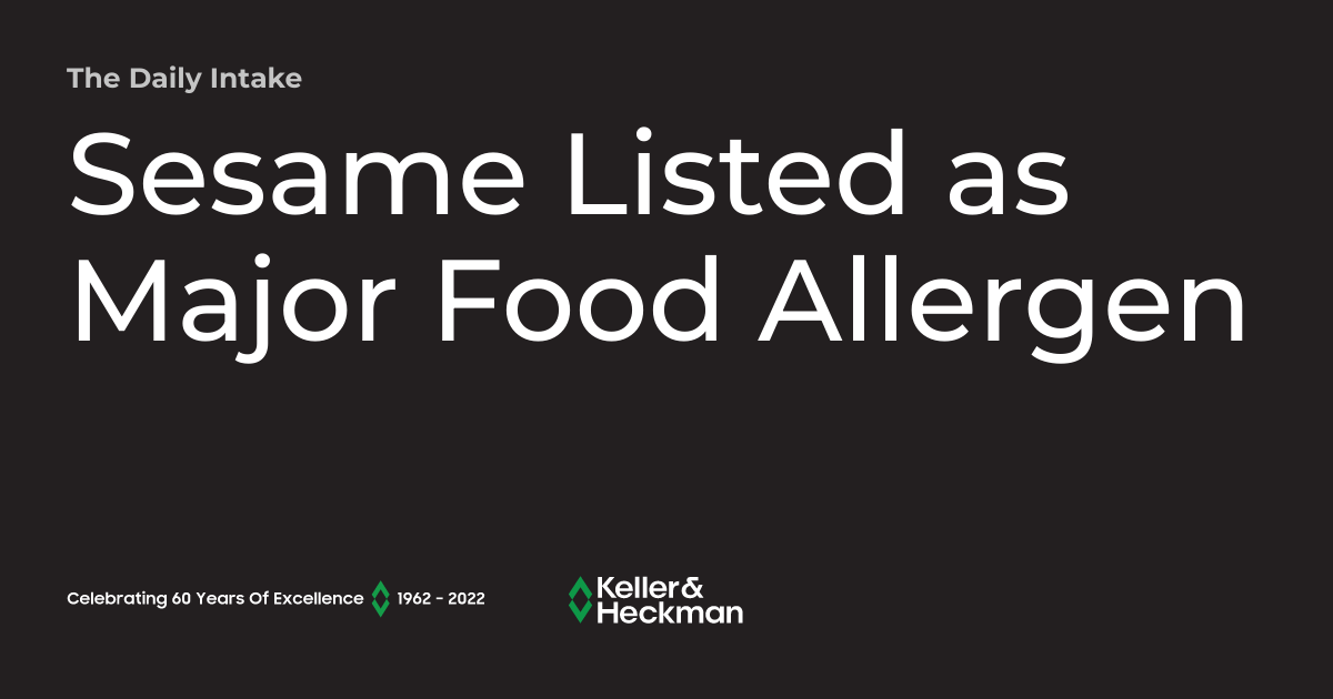Sesame Listed as Major Food Allergen | The Daily Intake