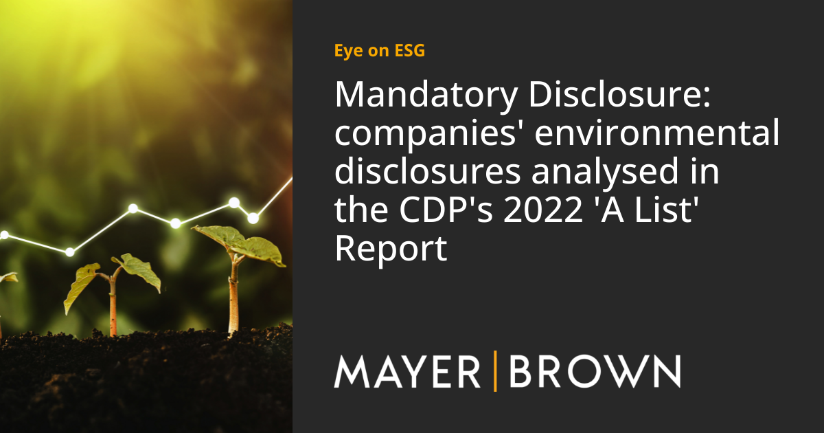 Mandatory Disclosure: companies' environmental disclosures analysed in ...