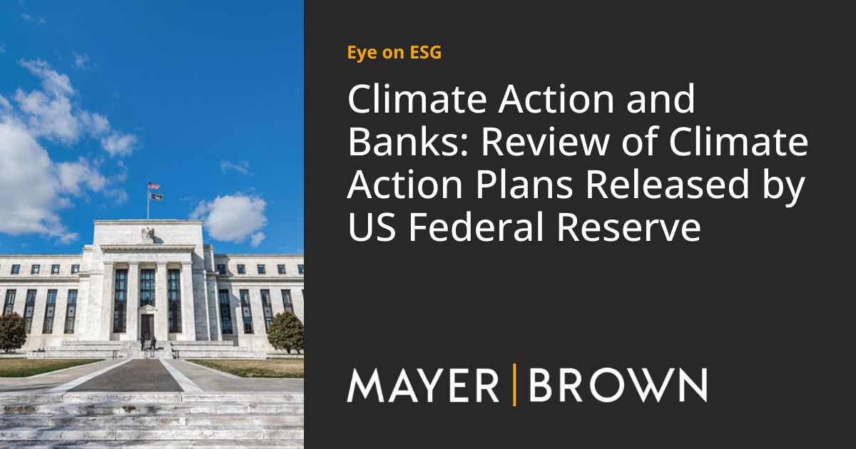 Climate Action and Banks: Review of Climate Action Plans Released by US ...