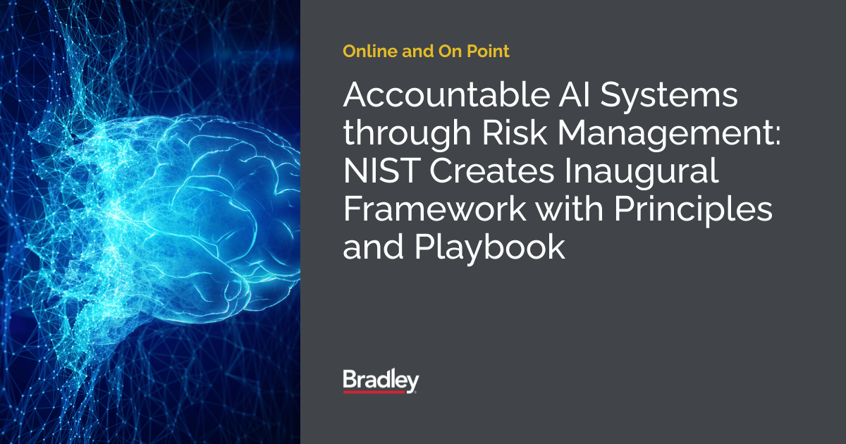 Accountable AI Systems through Risk Management: NIST Creates Inaugural ...