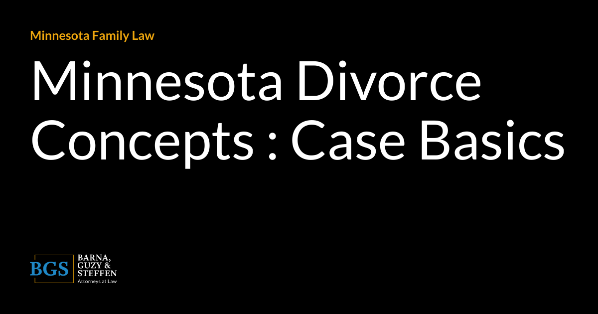 Minnesota Divorce Concepts : Case Basics | Brown Law Offices