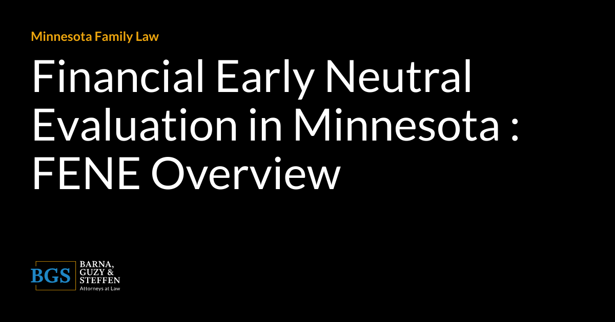 Financial Early Neutral Evaluation in Minnesota : FENE Overview | Brown ...