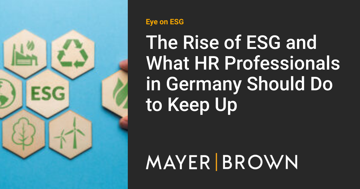 The Rise of ESG and What HR Professionals in Germany Should Do to Keep ...