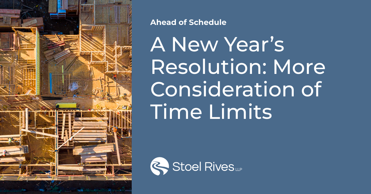 A New Year’s Resolution: More Consideration of Time Limits | Ahead of ...