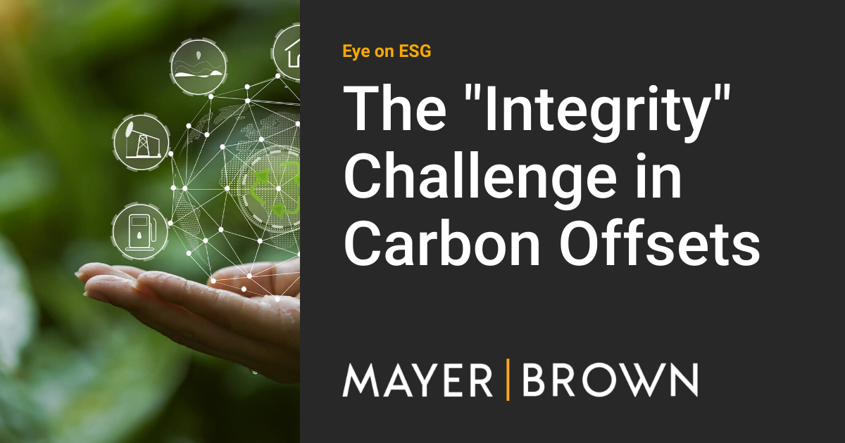 The "Integrity" Challenge in Carbon Offsets | Eye on ESG