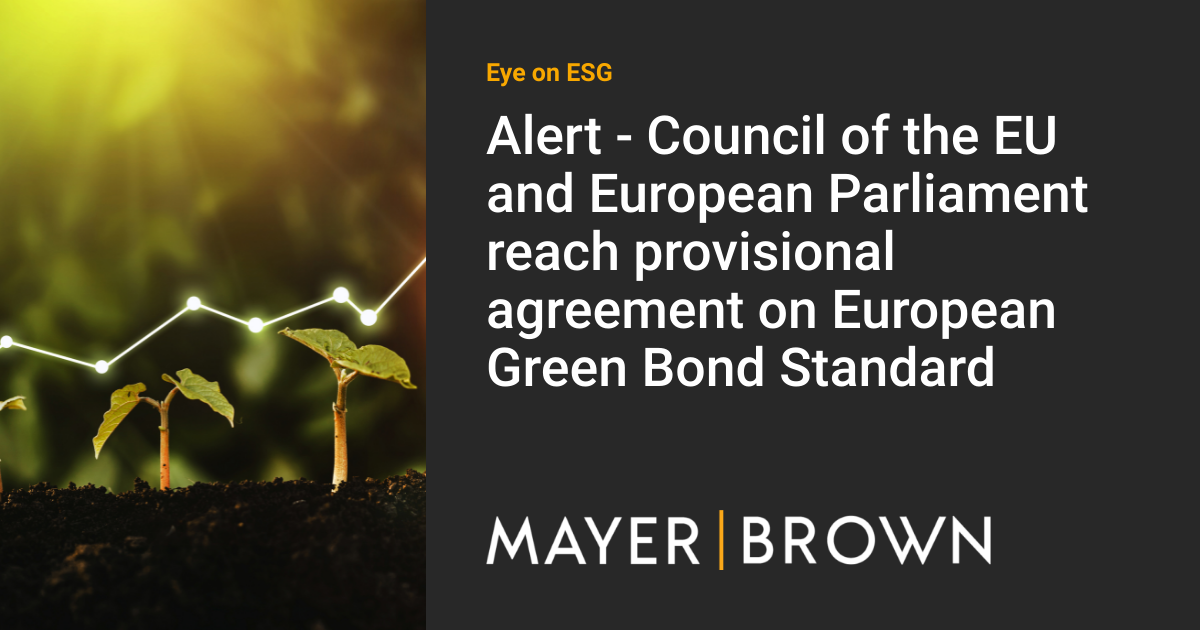 Alert - Council of the EU and European Parliament reach provisional ...