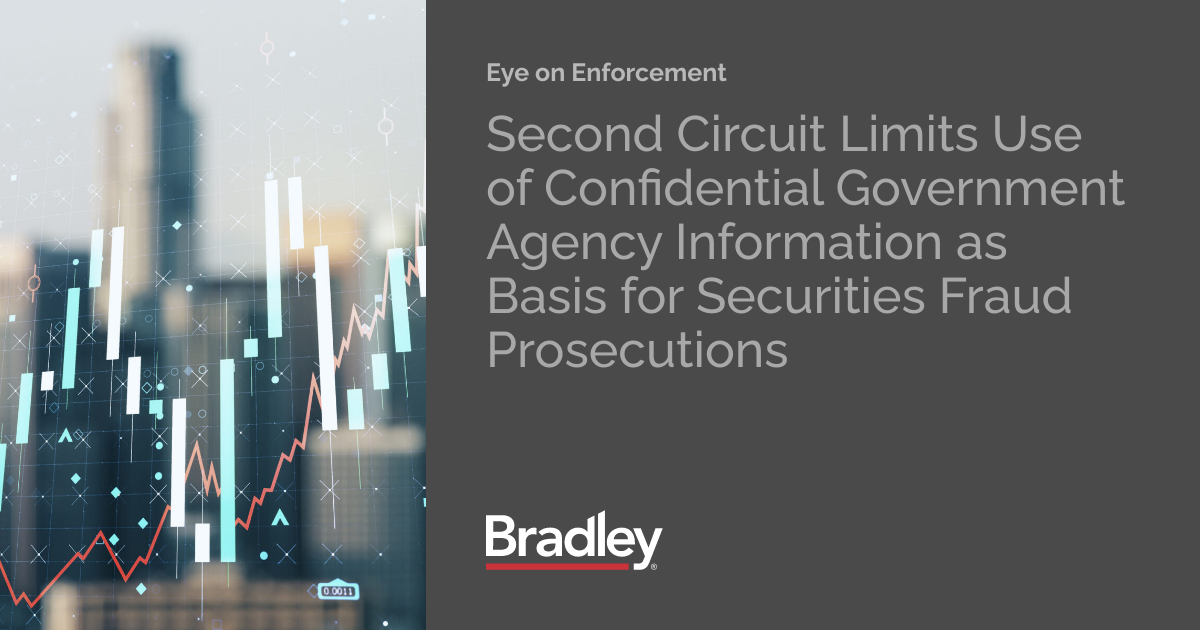 Second Circuit Limits Use of Confidential Government Agency Information ...