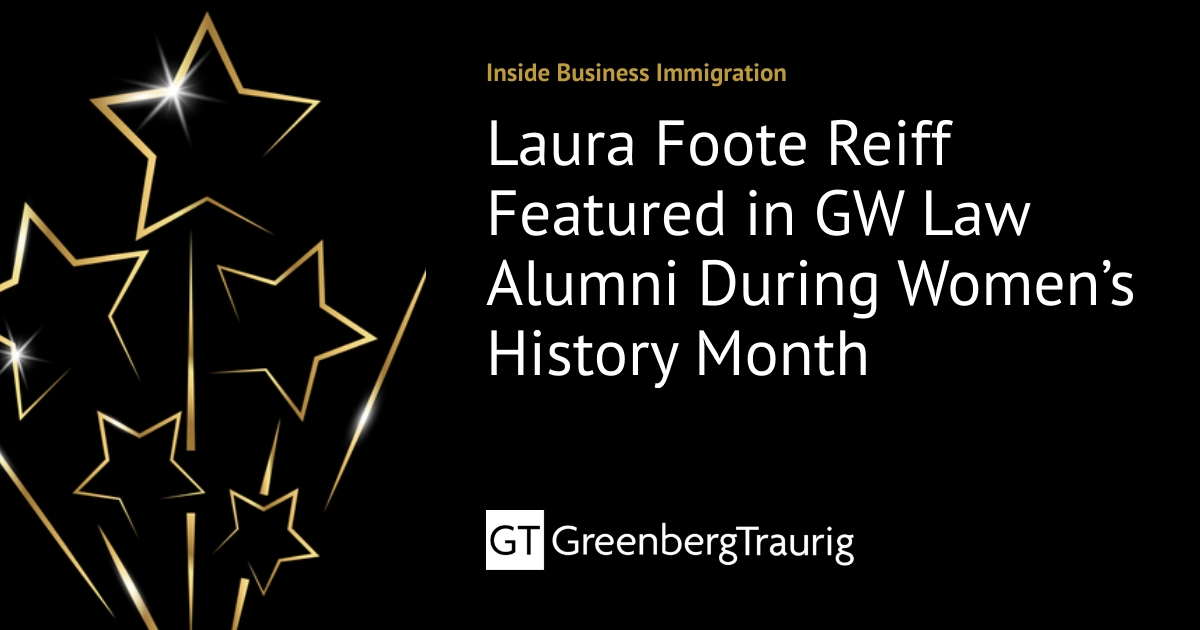 Laura Foote Reiff Featured in GW Law Alumni During Women’s History ...