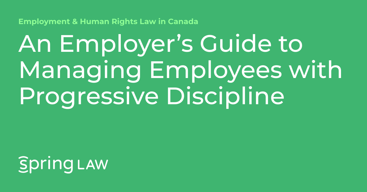 An Employer’s Guide to Managing Employees with Progressive Discipline ...